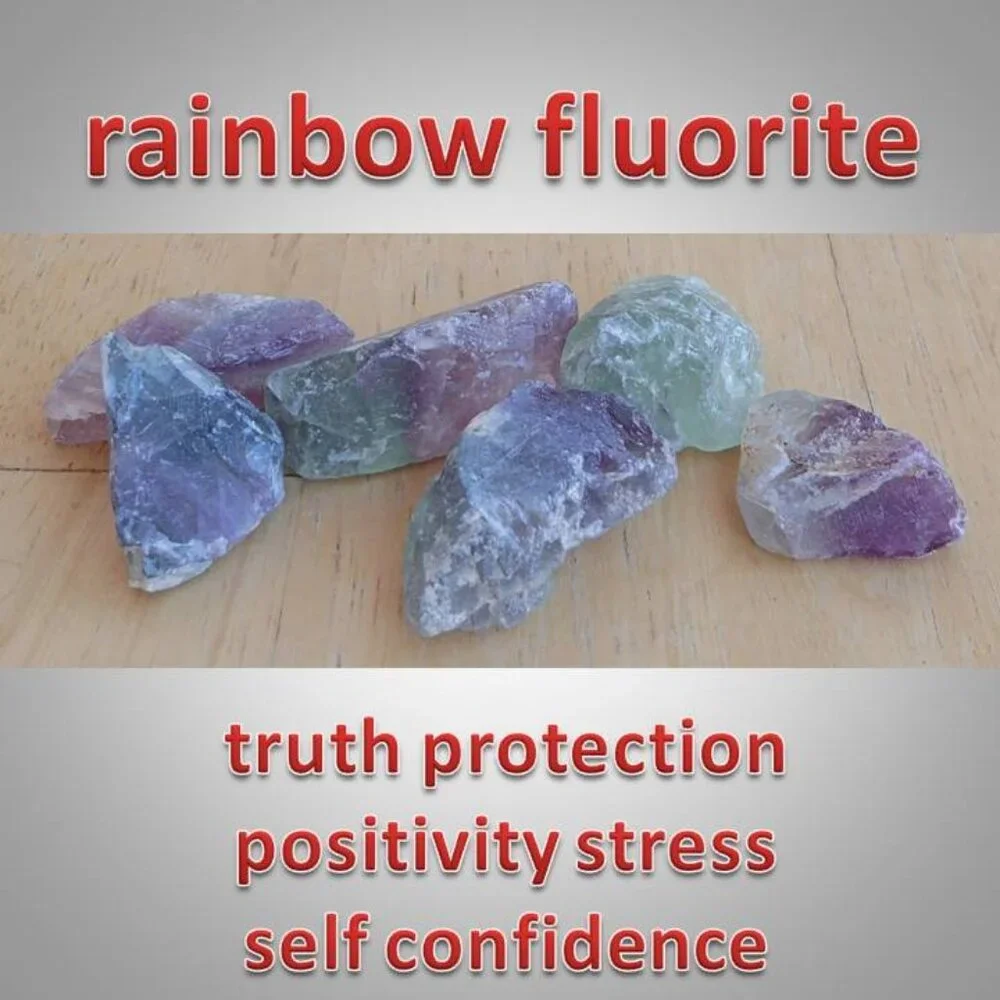 Accents | 42 One Rainbow Fluorite Chunk Stone Rock Crystal Smaller ...